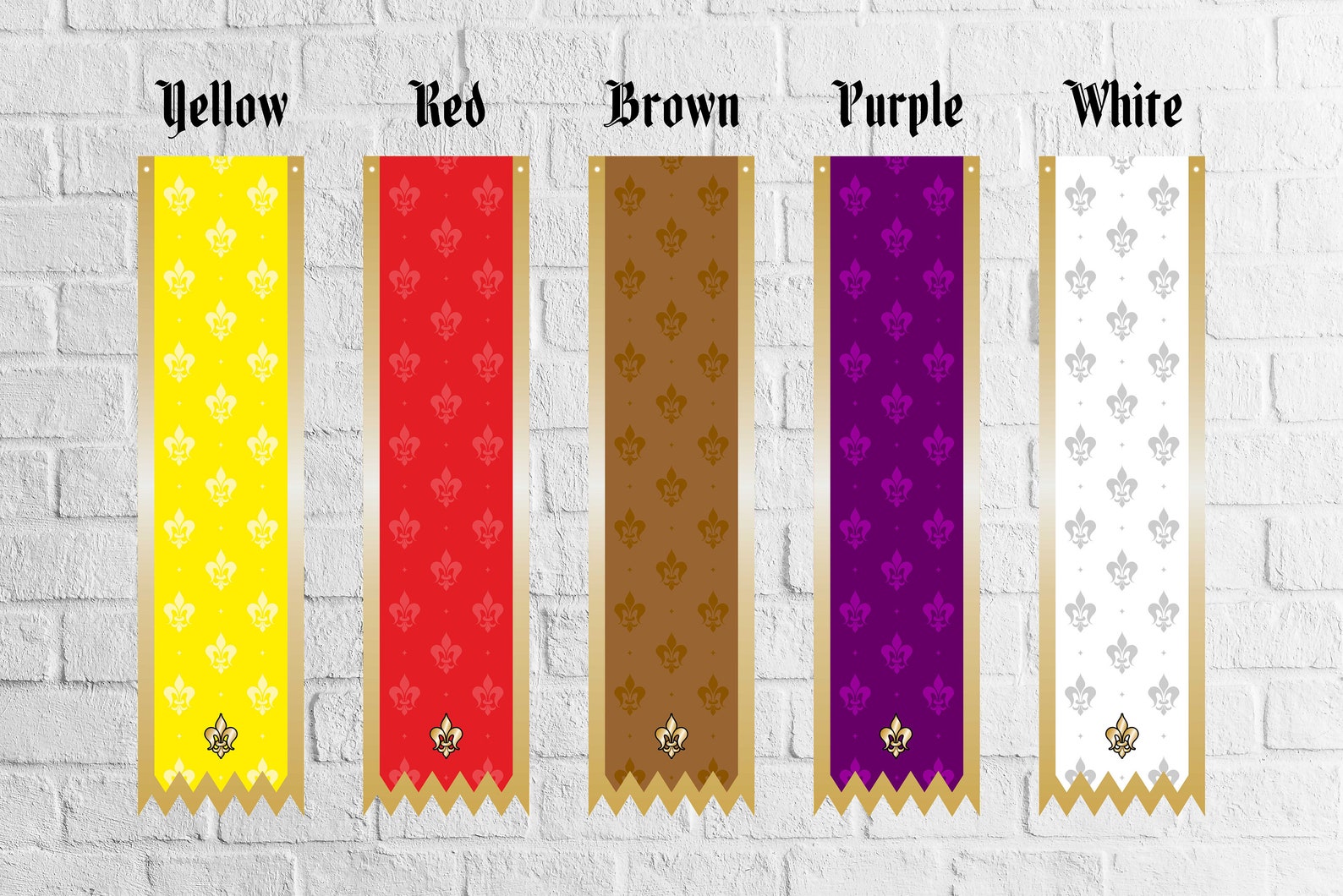 Customizable Big Size Medieval Style Family Pennants | Personalized ...