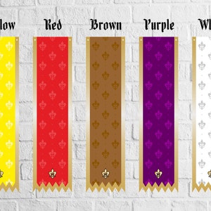 Customizable Big Size Medieval Style Family Pennants | Personalized ...