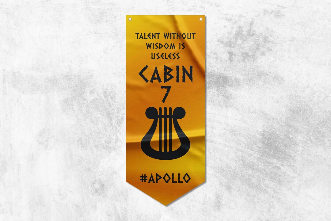 Camp Half Blood Cabins Pennant Flag Banner | Cabin 7 Apollo | High ...