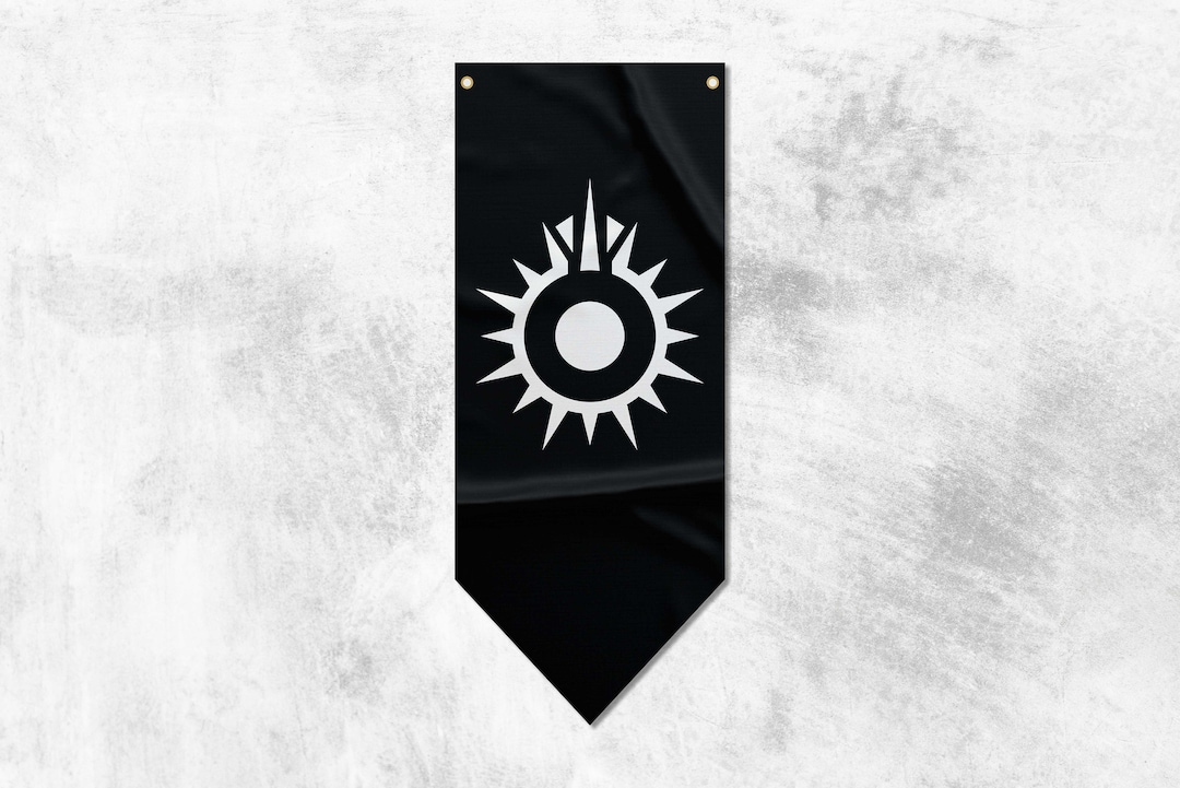 Black Sun Pennant Flag Banner | High Quality Materials | Size: 50x120 ...