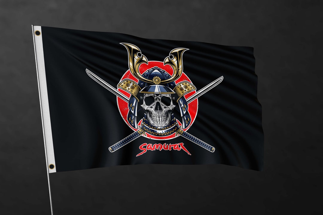 Samurai Skull Flag Banner | High Quality Materials - Etsy
