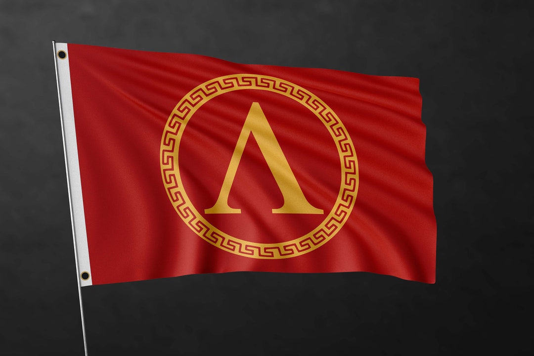 Sparta Red Flag Banner | Historical Flags | High Quality Materials - Etsy