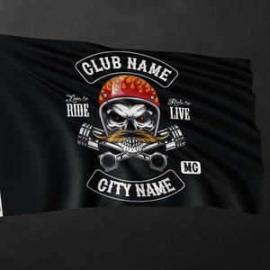 Customized Motorcycle Club Flags | Biker Club Flags | Customized Flags ...