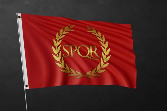 SPQR Roman Empire Flag Banner Historical Flags High - Etsy