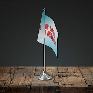 Custom Table Desk Flag With Stand | Personalized Table Desk Flag | High ...