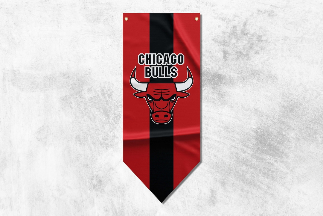 Chicago Bulls Pennant Flag Banner | Basketball Banner | High Quality ...