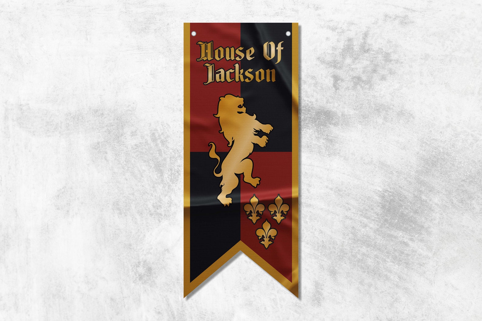 Customizable Medieval Style Family Pennants | Personalized Swallowtail ...