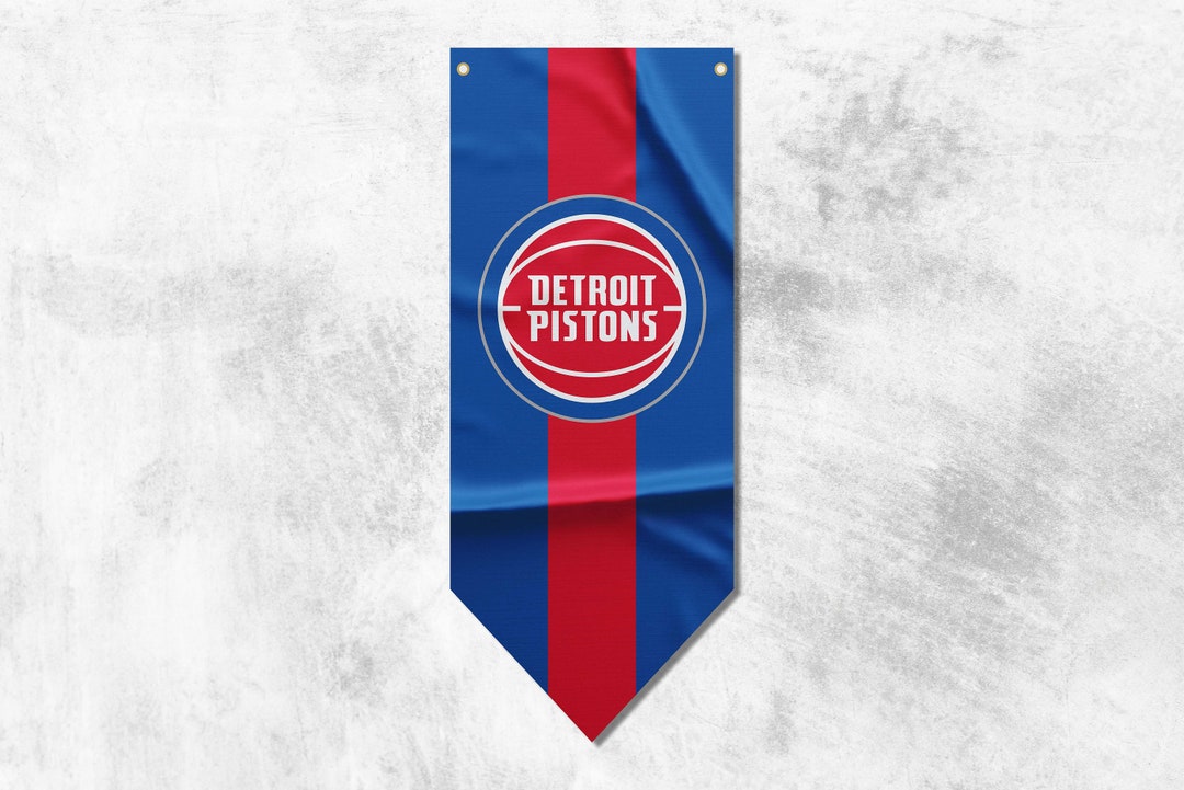 Detroit Pistons Pennant Flag Banner | Basketball Banner | High Quality ...