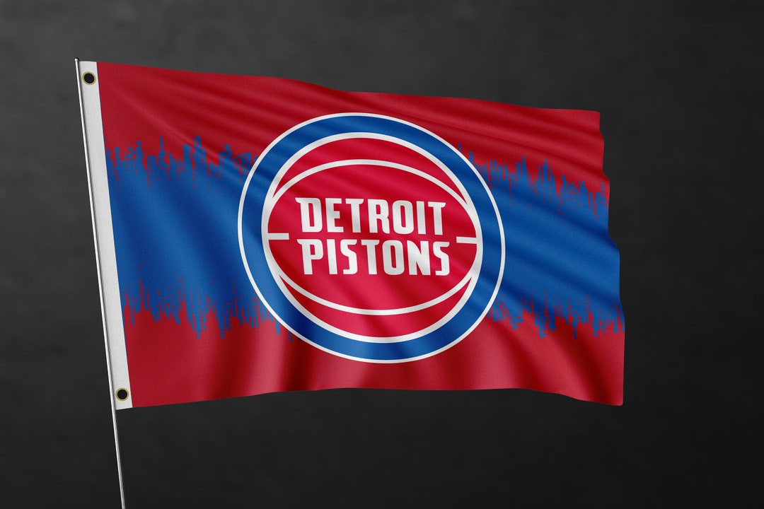 Detroit Pistons Flag Banner | Home Decor | Wall Decor | Outdoor ...