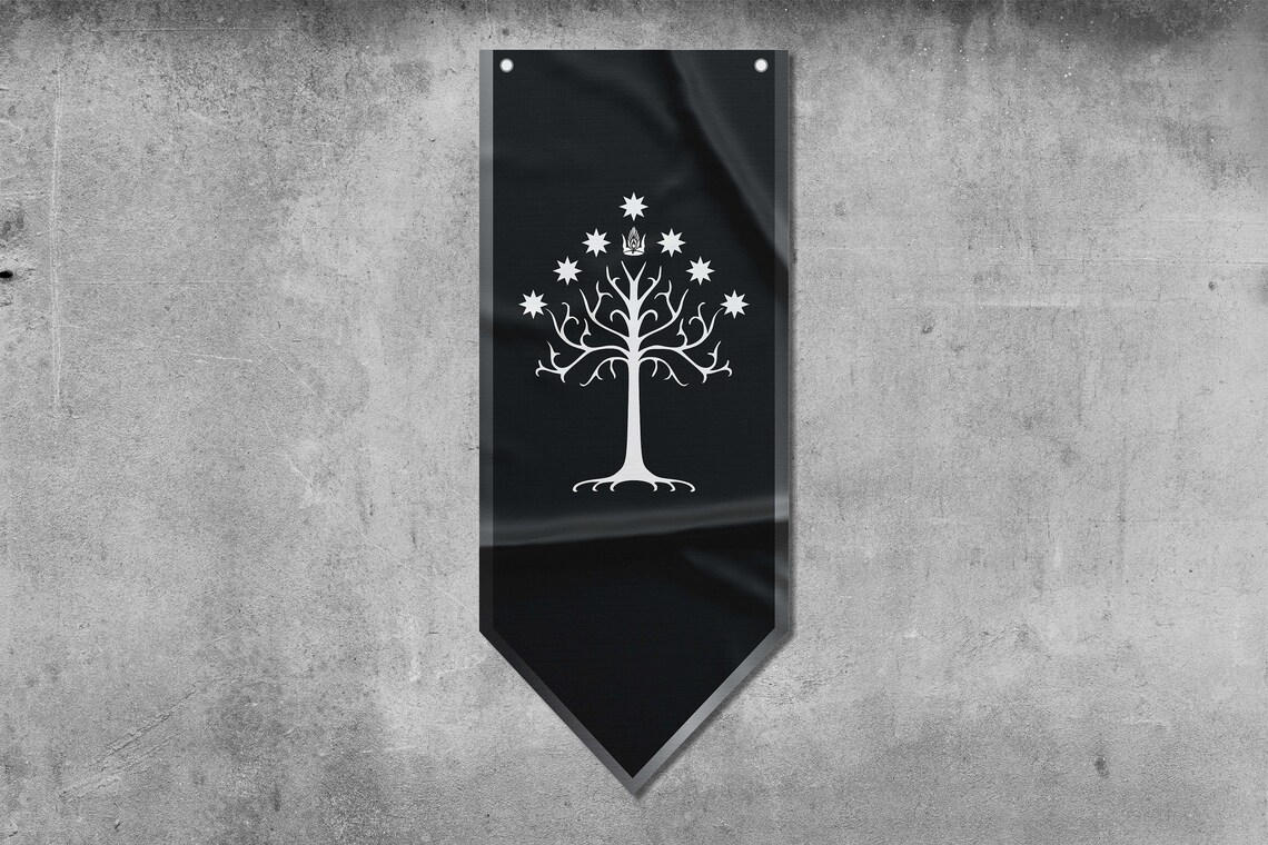 LOTR Gondor Pennant Flag | High Quality Materials | Size: 50x120 Cm - Etsy