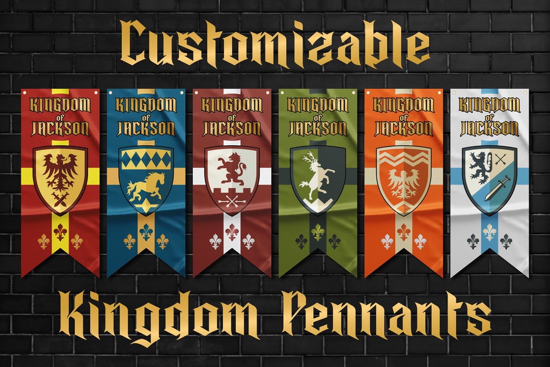 Customizable Kingdom Pennants | Personalized Swallowtail Pennants ...