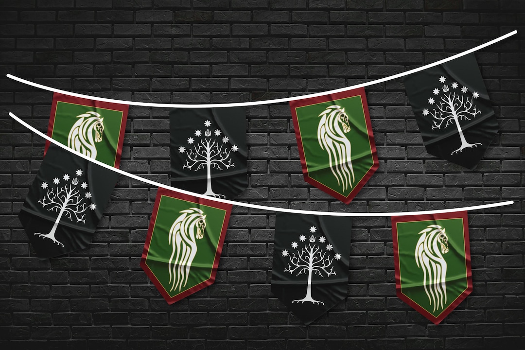 Rohan and Gondor Bunting Flag Set | Pennant Flag | High Quality ...