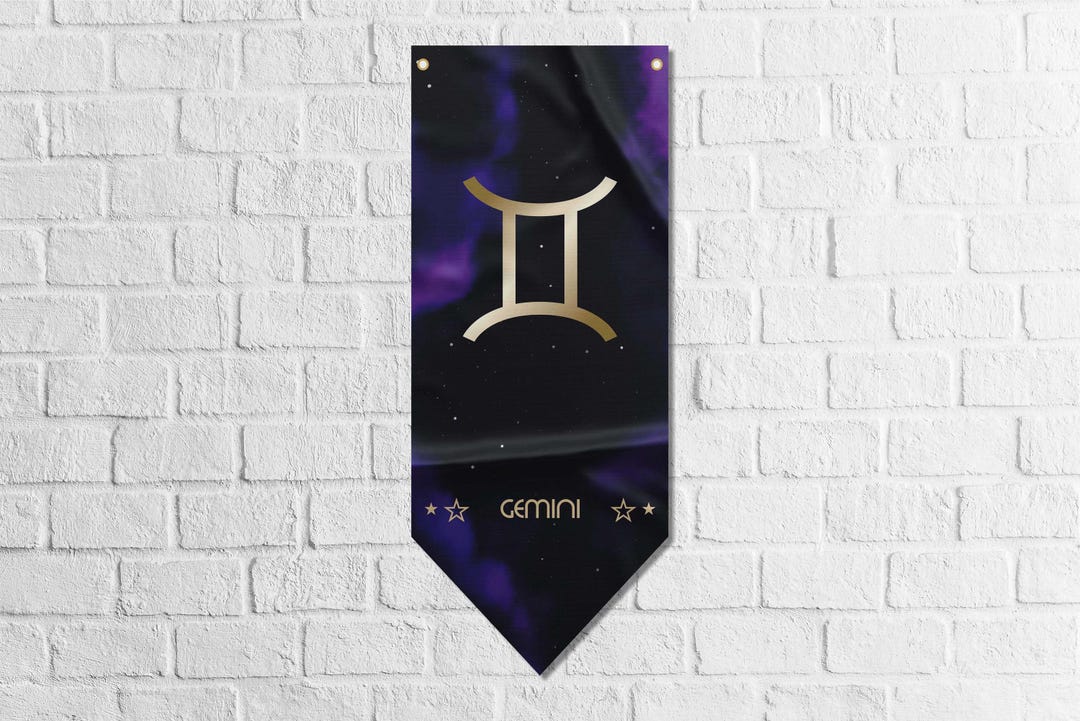Gemini Pennant Flag Banner | Zodiac Signs Pennant Flags | High Quality ...