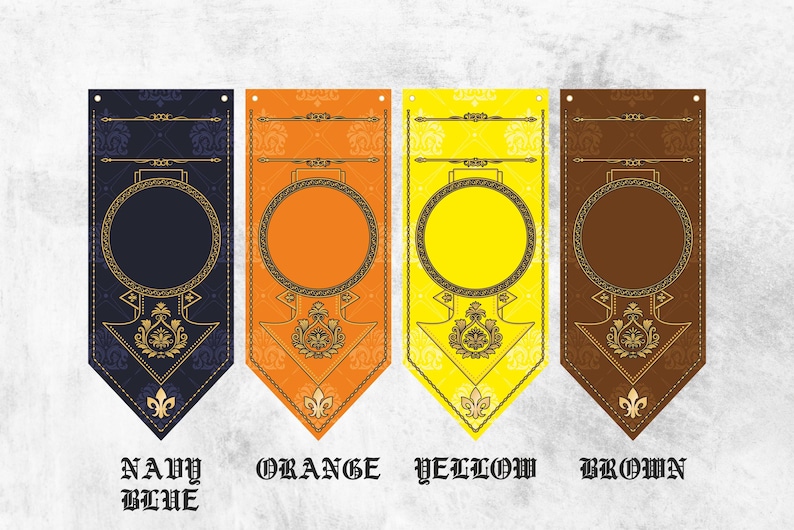 Personalized Medieval Style Pennant Flag | Customizable Family Pennant ...