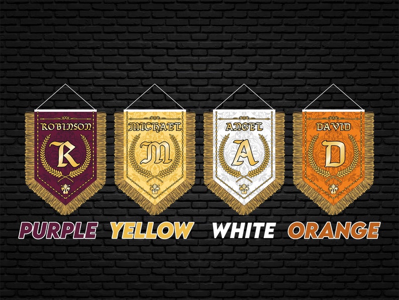 Customizable Medieval Presentation Pennants | Personalized Gold and ...