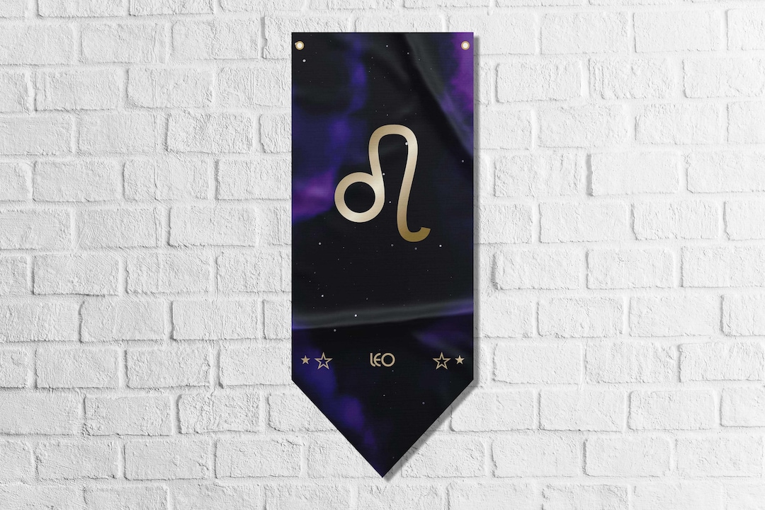 Leo Pennant Flag Banner | Zodiac Signs Pennant Flags | High Quality ...