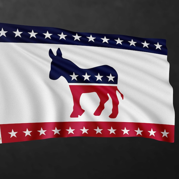 Democratic Party Flag - Etsy