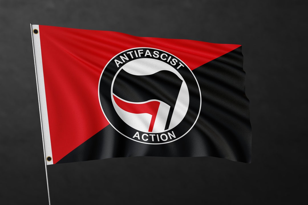 Antifascist Action Flag | Anarchy Antifa | High Quality Materials - Etsy