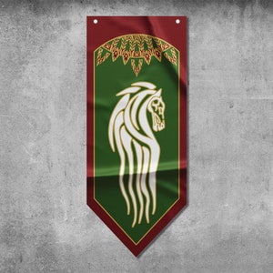 LOTR Rohan Pennant Flag | High Quality Materials | Size: 50x120 Cm - Etsy