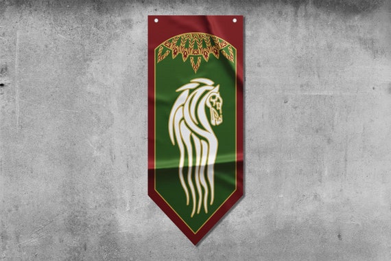 LOTR Rohan Pennant Flag High Quality Materials Size: - Etsy