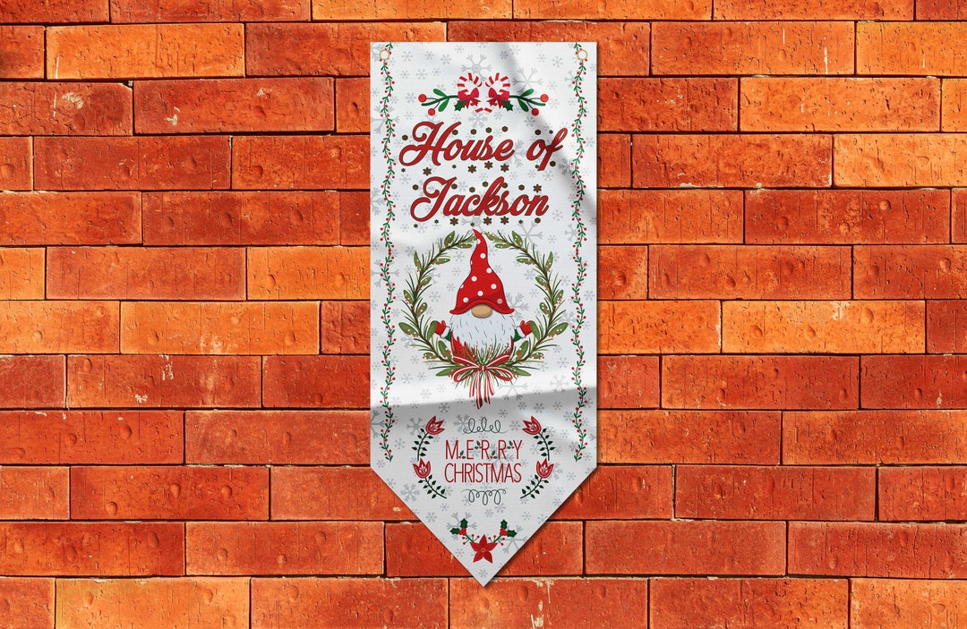 Customizable Christmas Family Pennants | Personalized Swallowtail ...