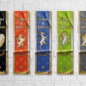 Customizable Big Size Medieval Style Family Pennants | Personalized ...