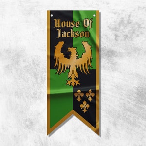 Customizable Medieval Style Family Pennants | Personalized Swallowtail ...