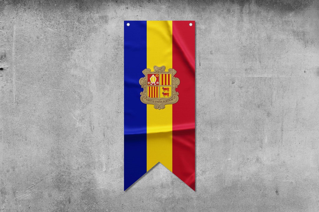 Andorra Pennant Flag Banner | Country Flag Banner | High Quality ...