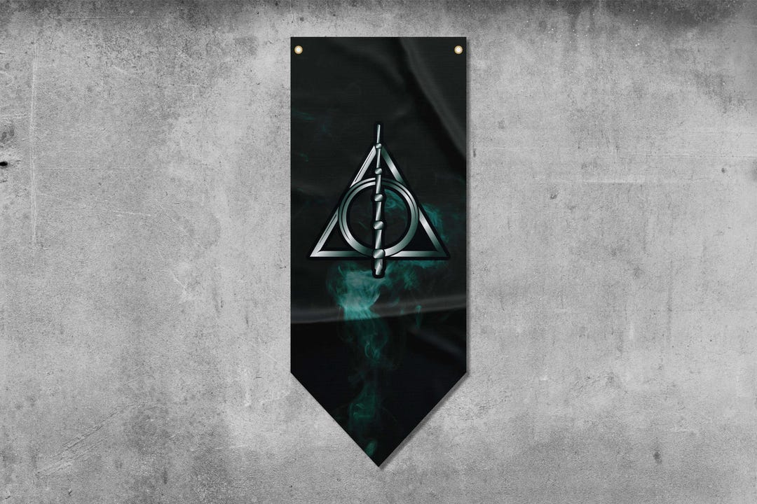 Deathly Hallows Pennant Flag Banner | Hallows Deathly | the Tales of ...