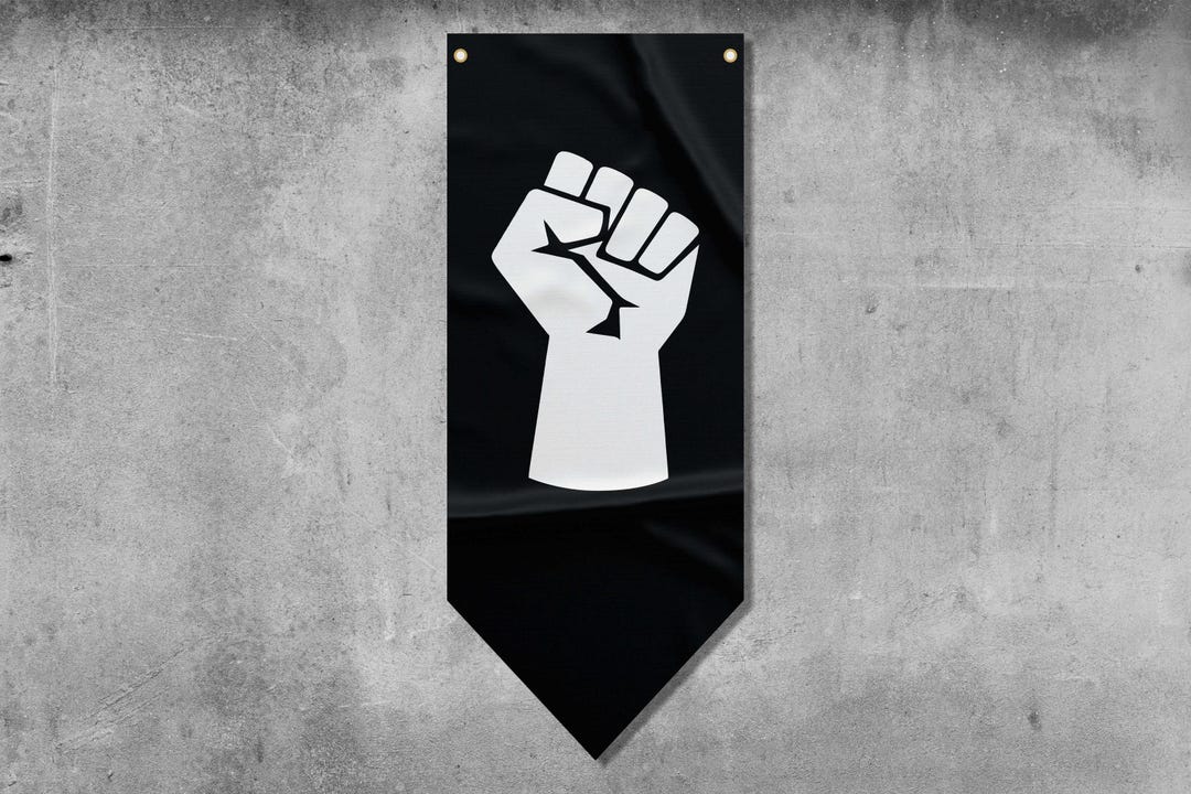 Resistance Fist Pennant Flag – Raised Fist Symbol Banner, Protest Power ...