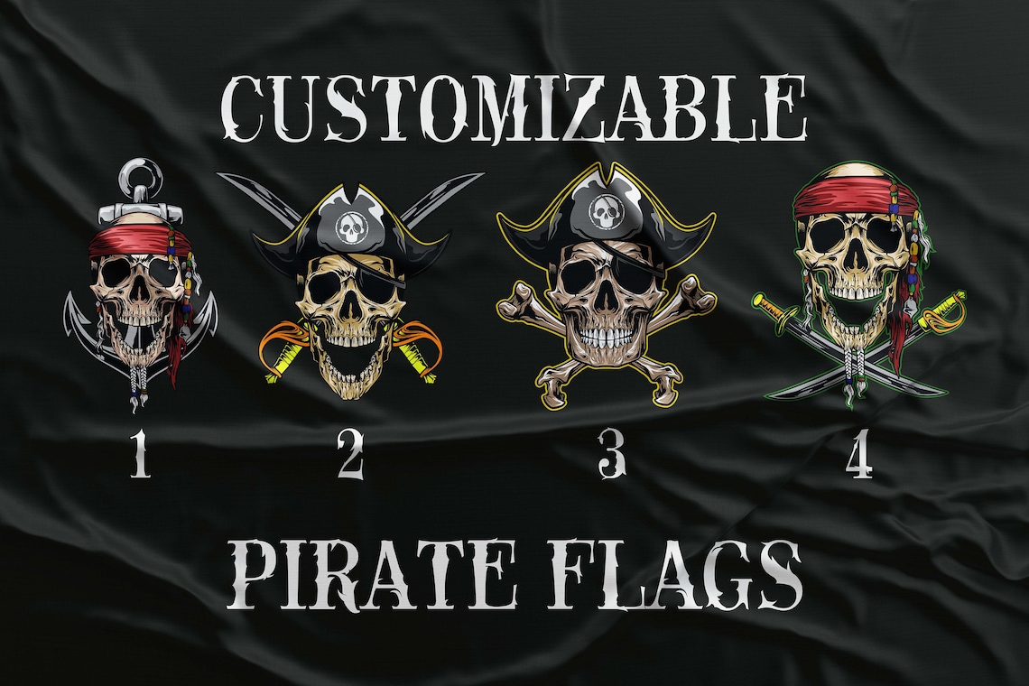 Customizable Pirate Flags Customized Flags Printing High - Etsy