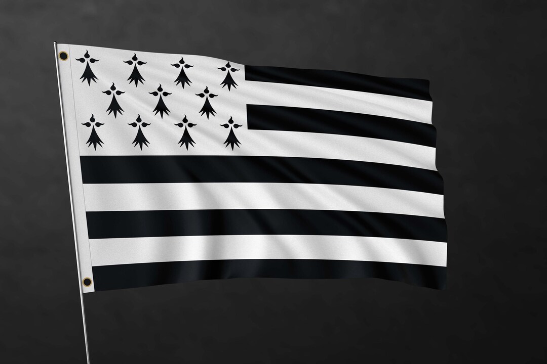 Brittany Flag Banner | France Region Flags | High Quality Materials - Etsy