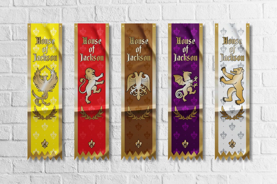 Customizable Big Size Medieval Style Family Pennants | Personalized ...