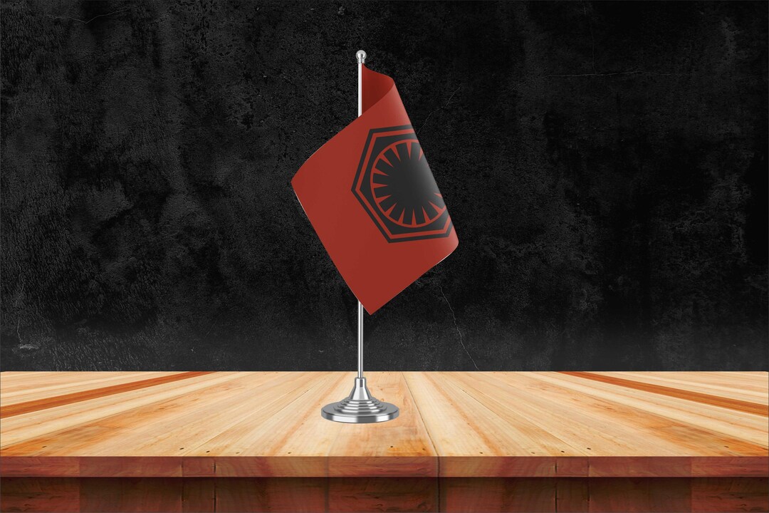 First Order Table Desk Flag With Stand | High Quality Materials - Etsy