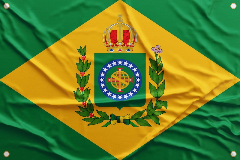Estandarte de la bandera del imperio brasileño / Banderas - Etsy México
