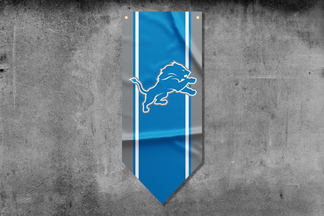 Detroit Lions Pennant Flag Banner | Football Team Banner | High Quality ...