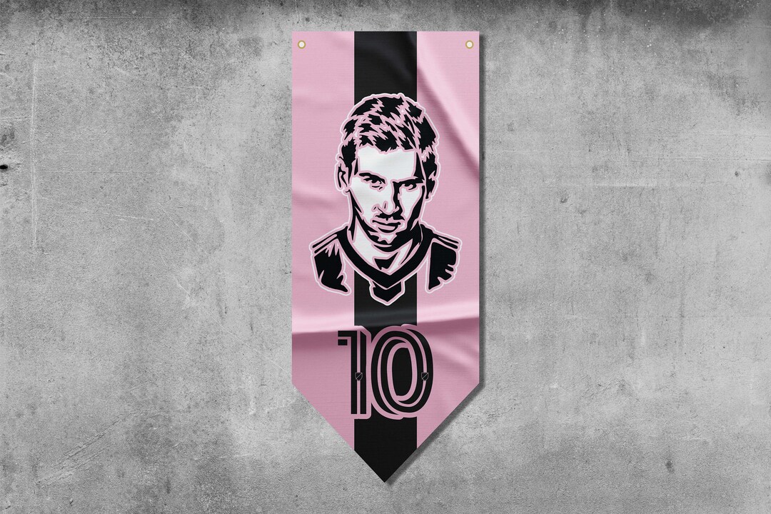 Leo Messi Inter Miami Pennant Flag High Quality Materials Size: 50x120 ...