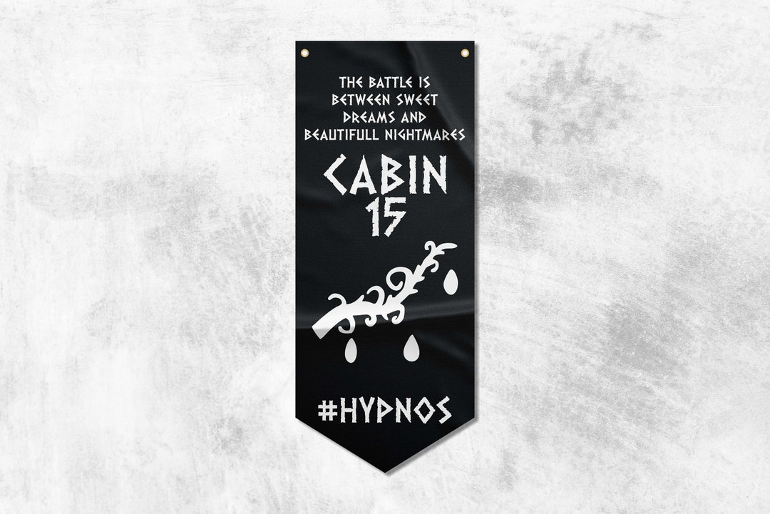 Camp Half Blood Cabins Pennant Flag Banner | Cabin 15 Hypnos | High ...