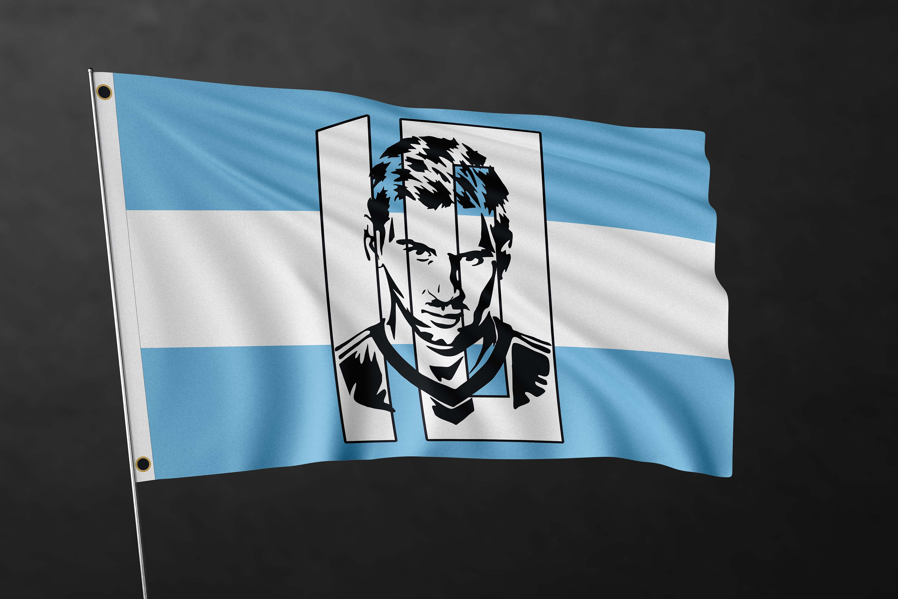 Estandarte de la bandera de Lionel Messi / Materiales de alta - Etsy México