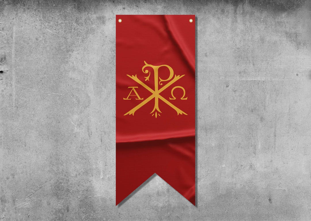 Chi Rho Pennant Flag Banner | High Quality Materials | Size: 50x120 Cm ...