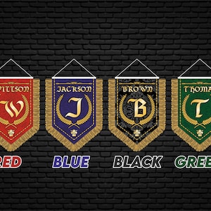 Customizable Medieval Presentation Pennants | Personalized Gold and ...