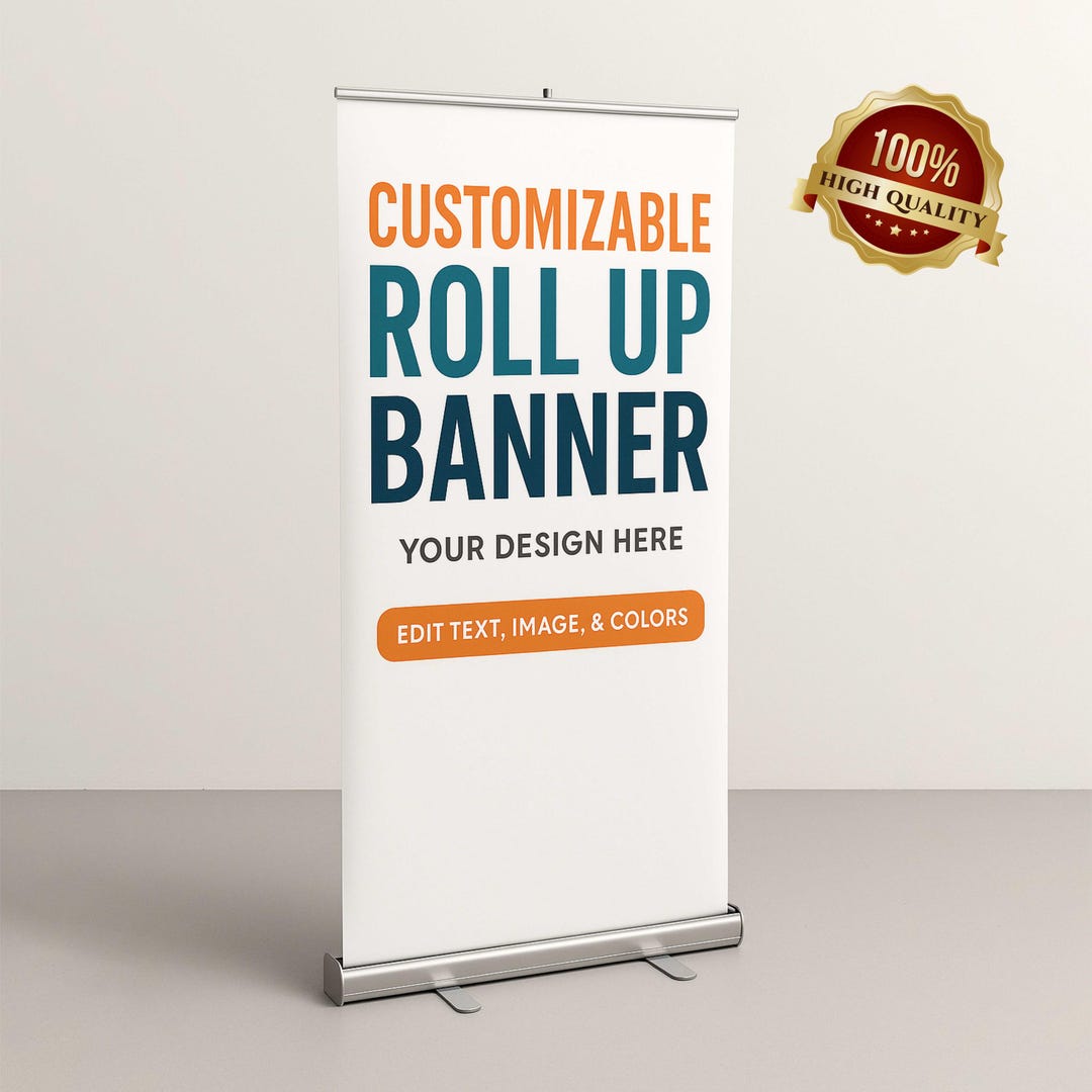 Custom Roll up Banner, Retractable Banner Stand, Personalized Event ...