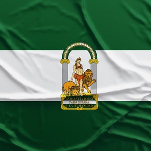 Andalusia Flag Banner | Spain Region Flags | High Quality Materials - Etsy