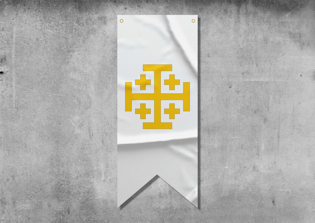 Kingdom of Jerusalem Pennant Flag Banner | High Quality Materials ...