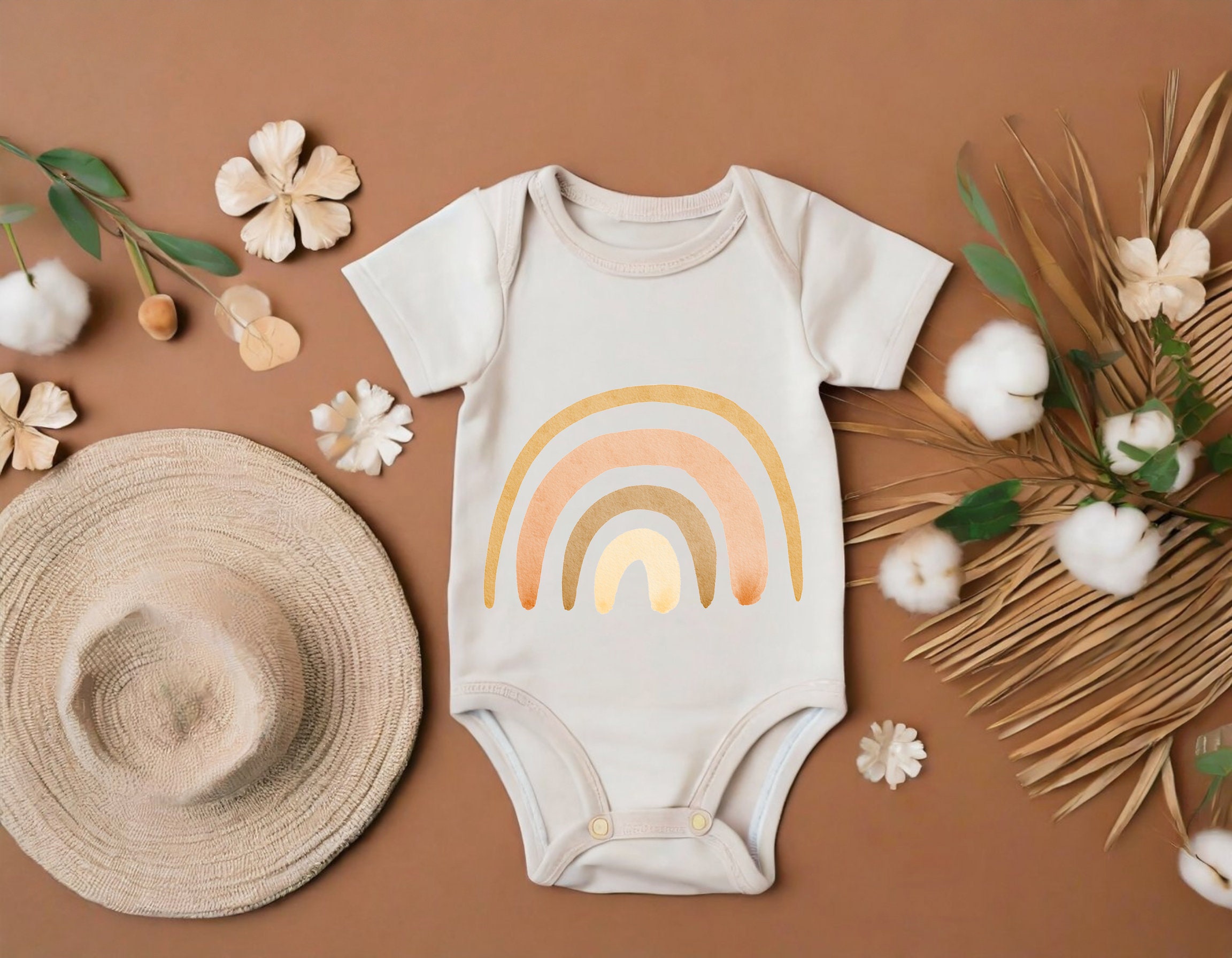 Watercolor Boho Rainbows Clipart Set Pngs for Design Aquarell Elements ...