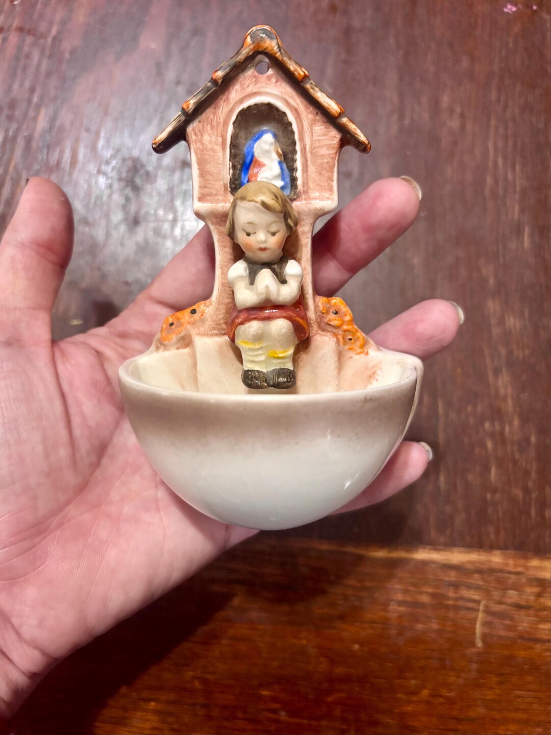 Hummel Goebel Holy Water Font Stoup With Kneeling Praying Girl - Etsy