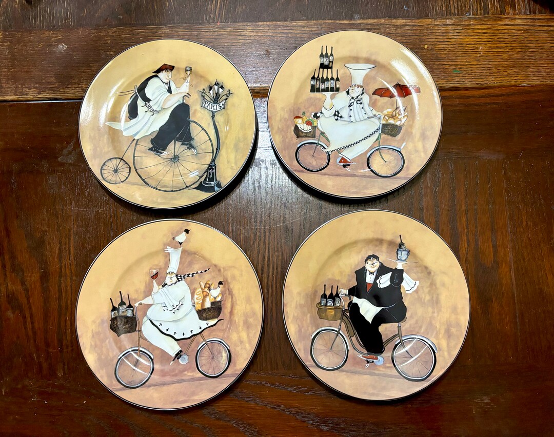 4 Sakura Jennifer Garant 'chefs to Go' Stoneware Salad Dessert Plates 8 ...