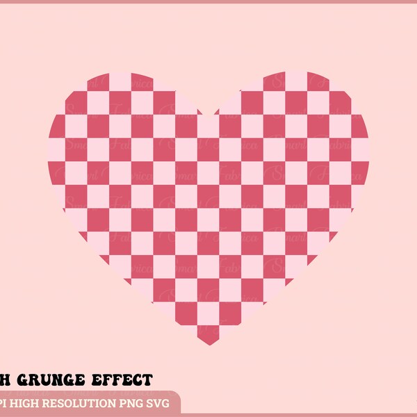 Checkered Heart - Etsy