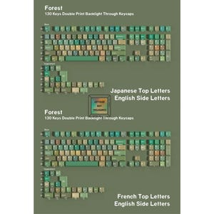 ISO Keycaps South Facing /en/jp/kr/fr/de/ru/ar/es, Cherry Profile PBT ...