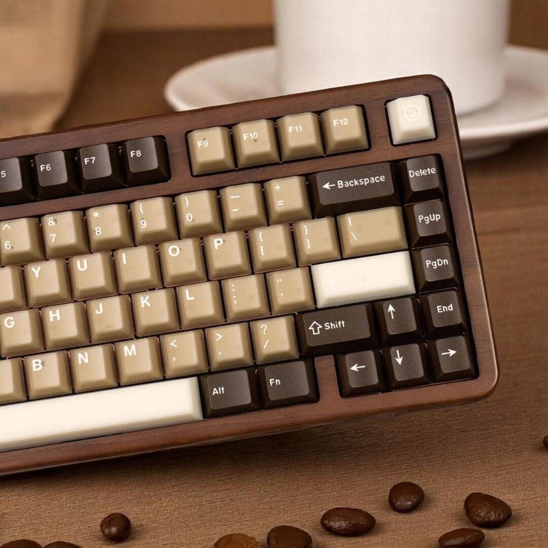Latte Coffee Keycaps: 164-key Cherry Profile PBT, Translucent PC - Etsy